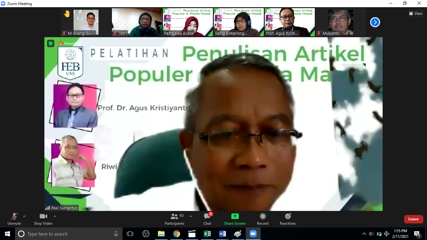 Menulis Artikel Populer, Susahkah? - Fakultas Ekonomi dan Bisnis ...