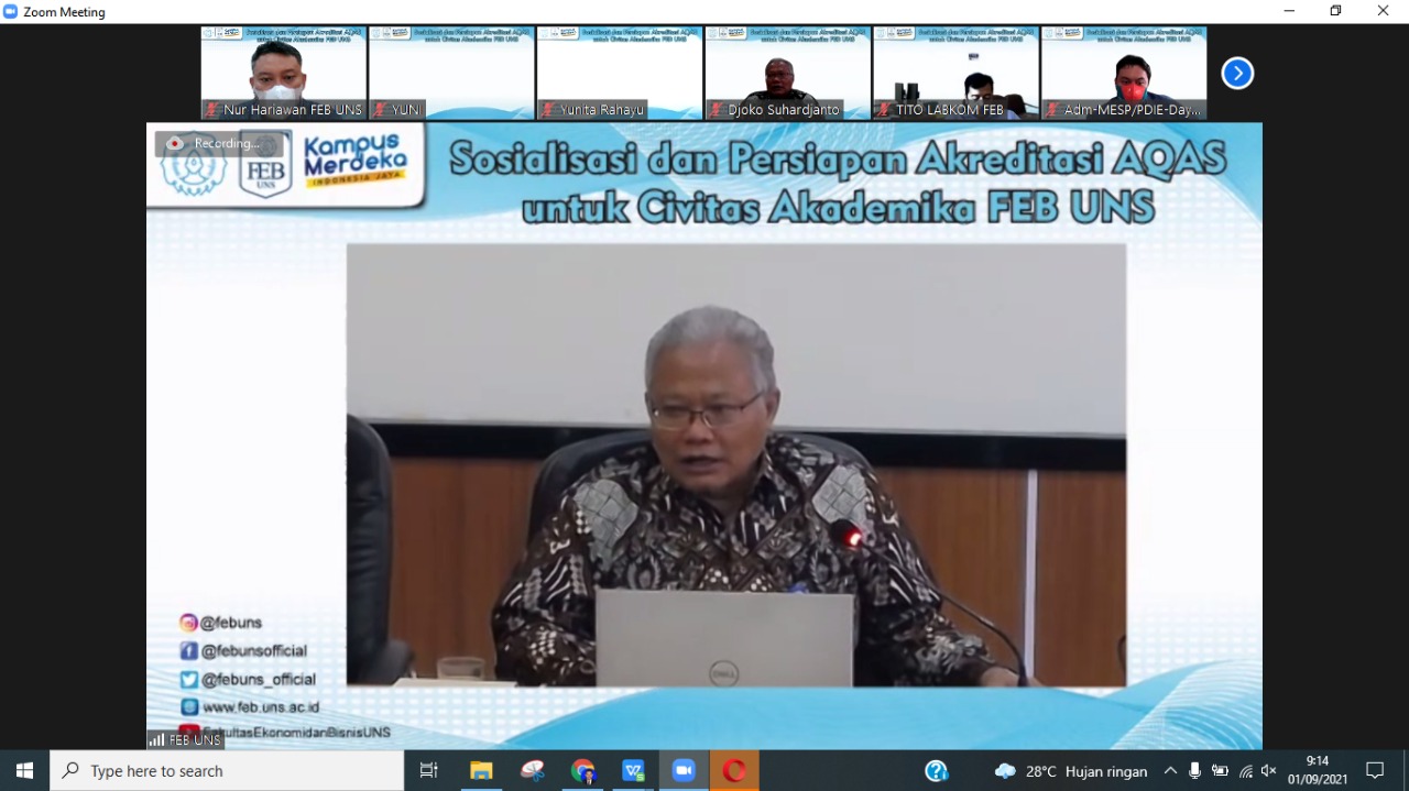 FEB UNS Adakan Sosialisasi dan Persiapan Akreditasi AQAS - Fakultas ...