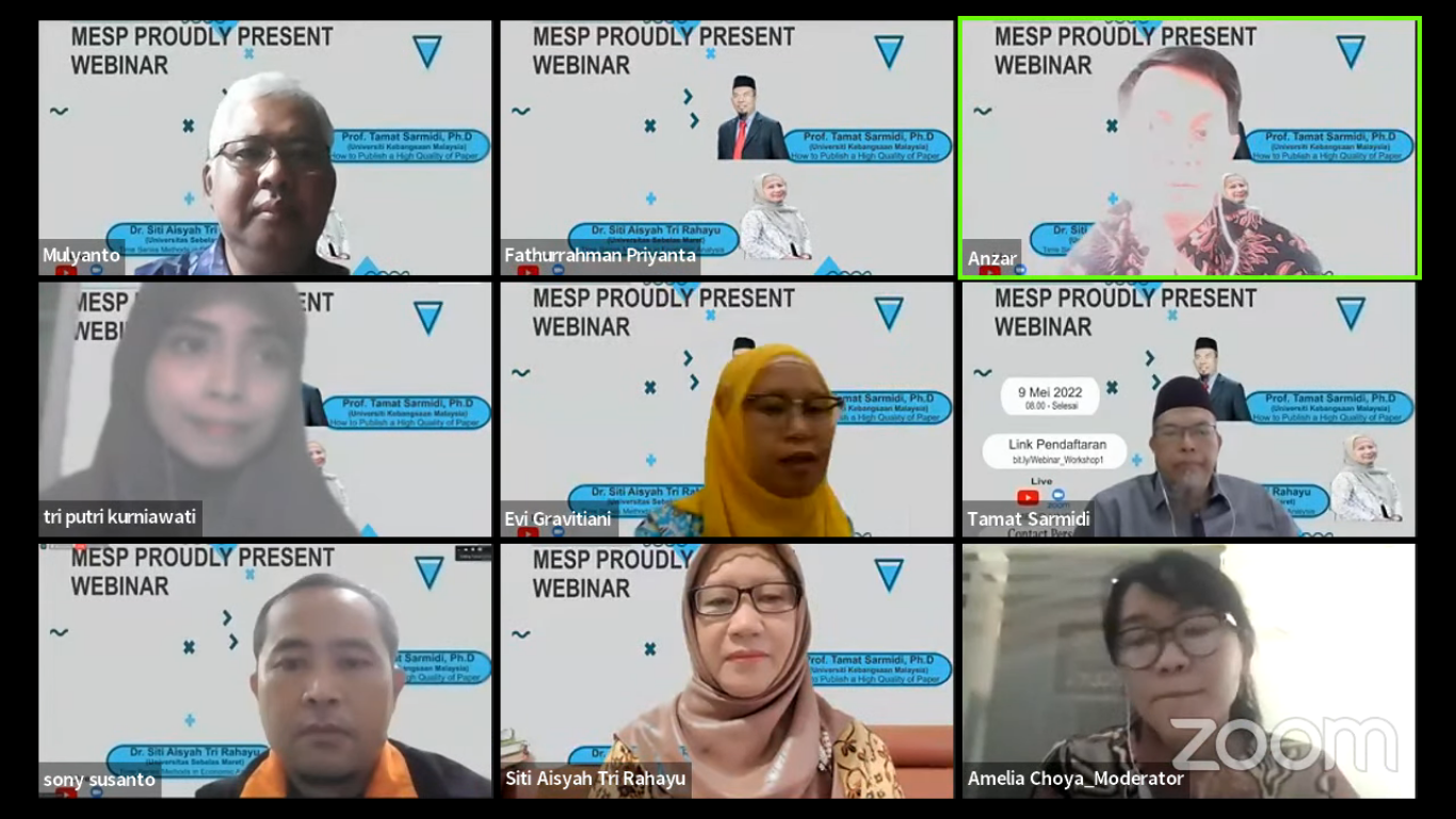 Webinar Internasional Prodi MESP Angkat Tema How to Publish a High ...