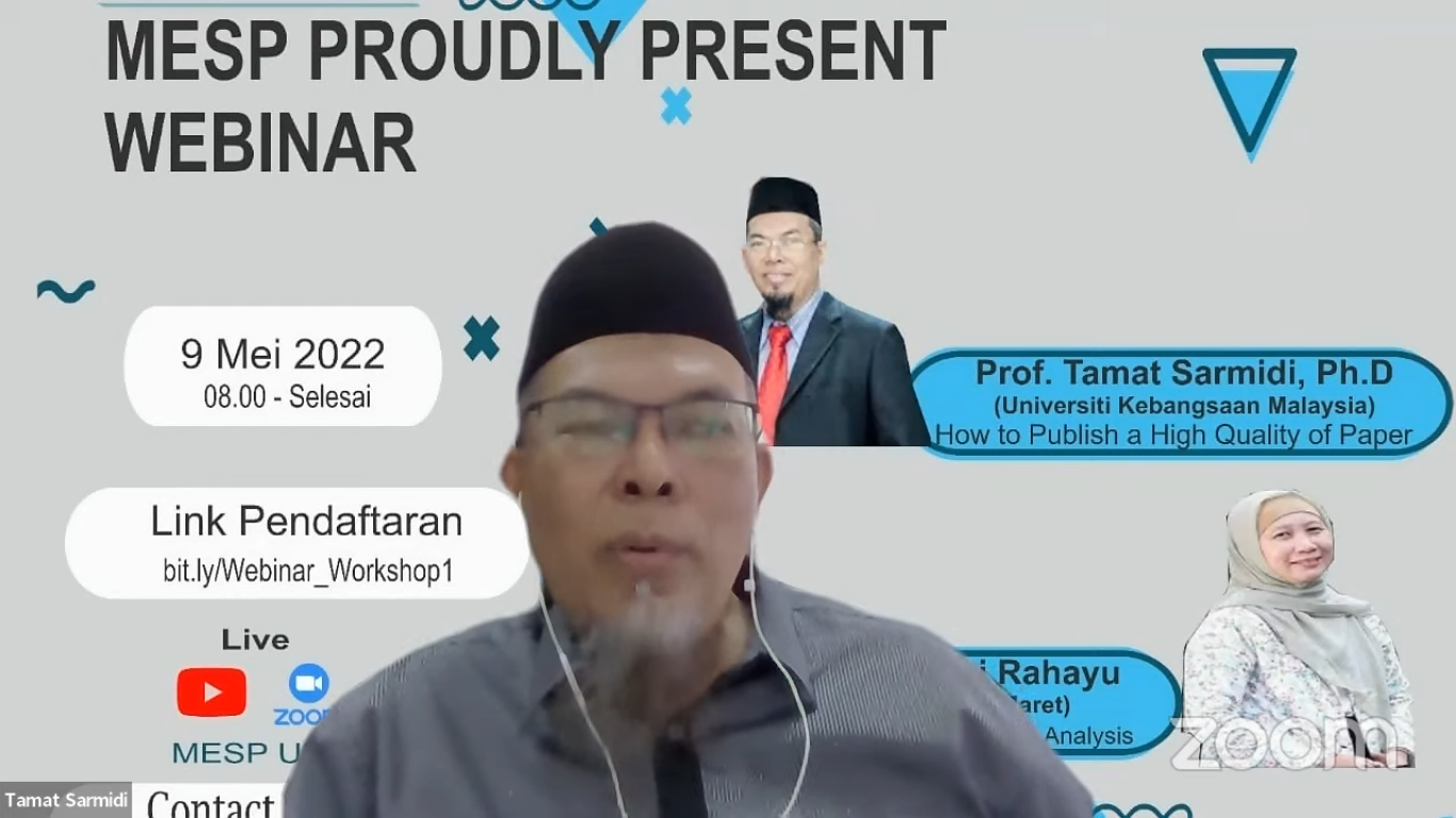 Webinar Internasional Prodi MESP Angkat Tema How to Publish a High ...