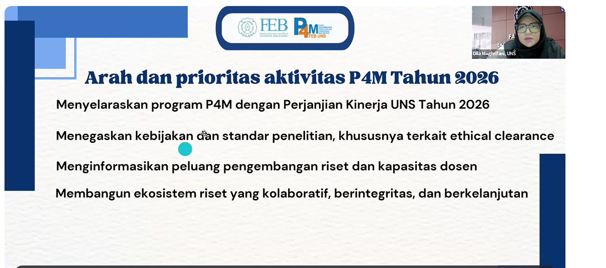 FEB UNS Sosialisasikan Arah dan Prioritas P4M Tahun 2026, Dorong ...
